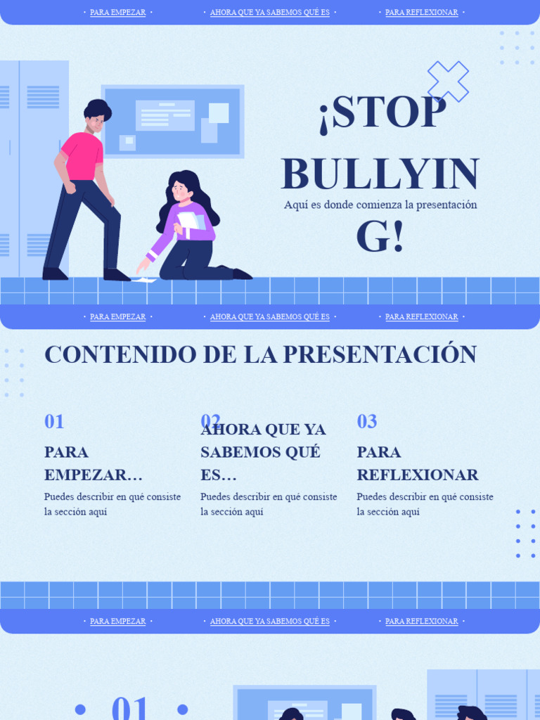 ES Stop Bullying! by Slidesgo | PDF | Comportamiento problemático ...