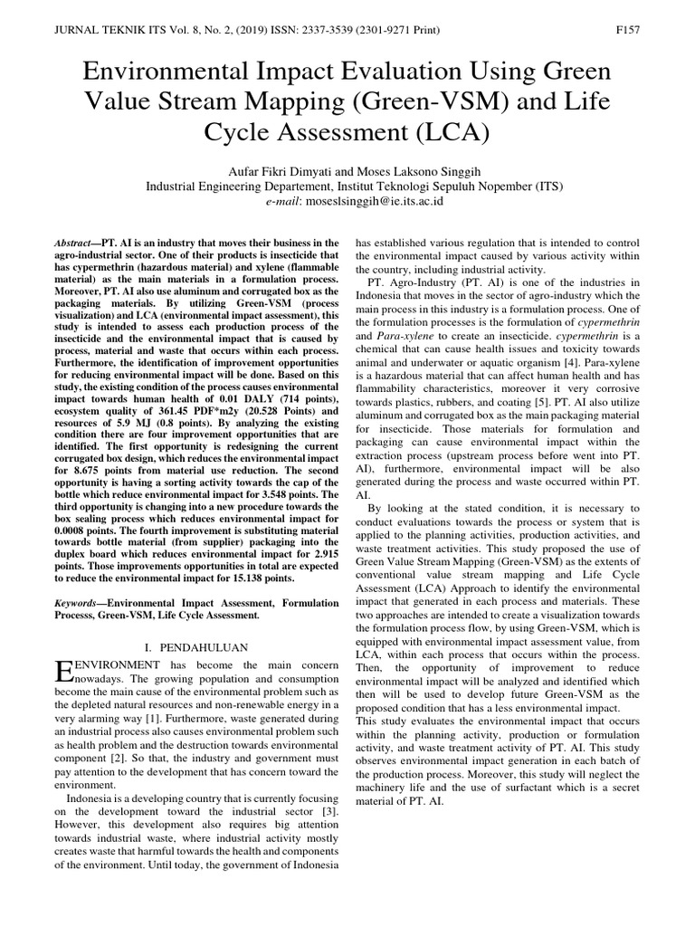 Environmental Impact Evaluation Using GR 76654082 | PDF | Life Cycle Assessment | Waste