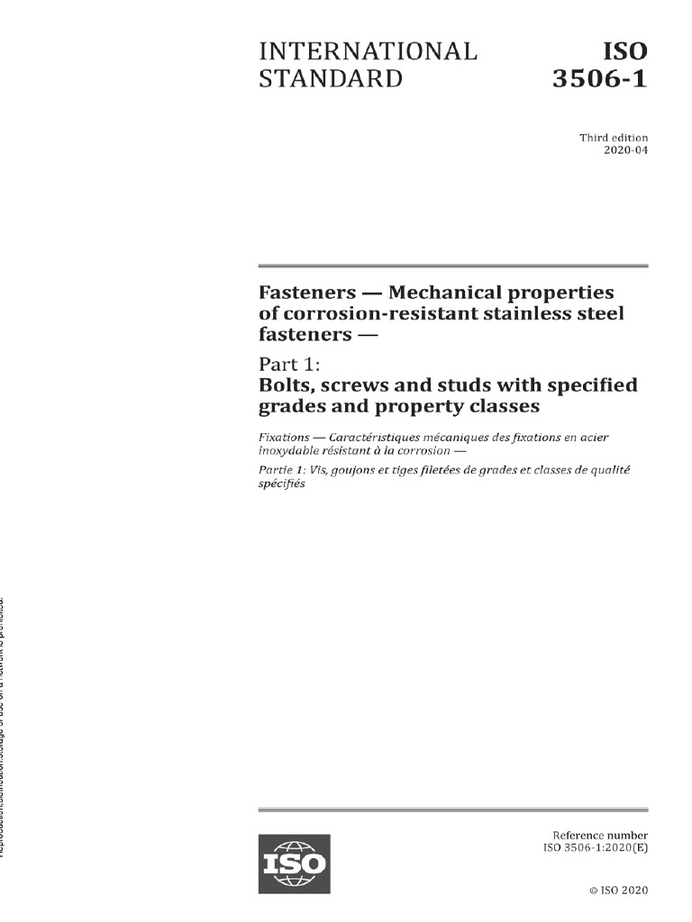 Iso 3506-1-2020 | PDF