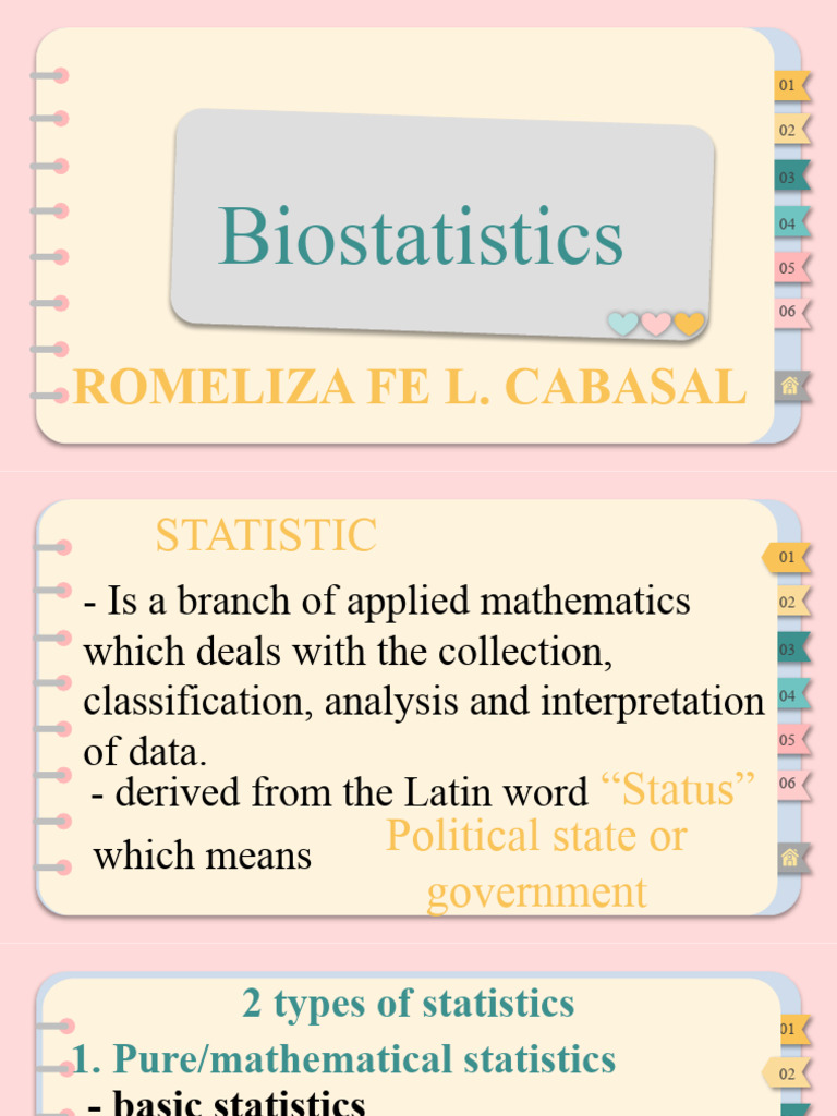 Bio Stat Lesson 1 | PDF | Statistics | Mathematical Statistics