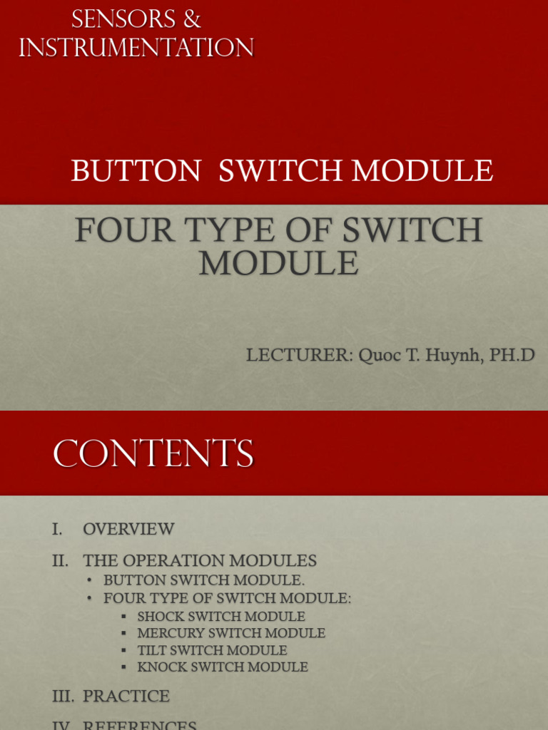 Lecture 2 Lab Switch Sensors | PDF | Switch | Electrical Engineering