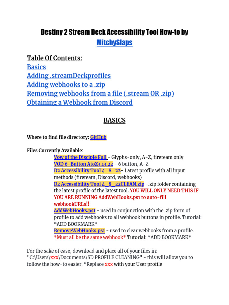 Destiny 2 Stream Deck Setup Guide | PDF | Computer File | Zip (File Format)