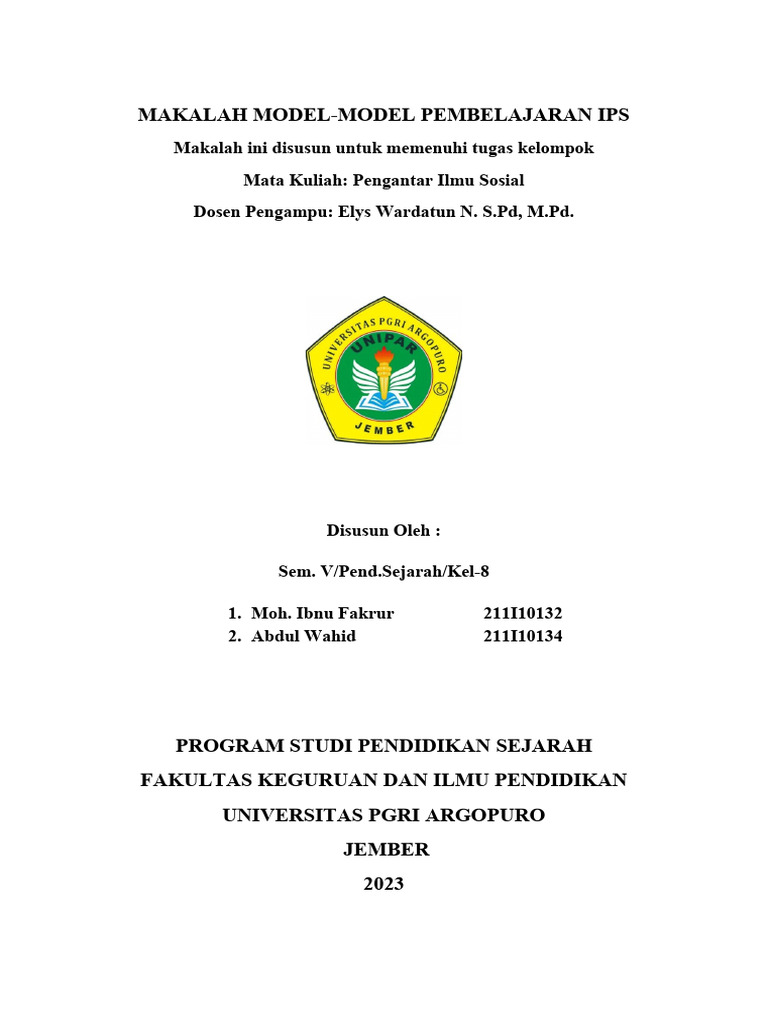 Makalah Model Pemb. Ips | PDF