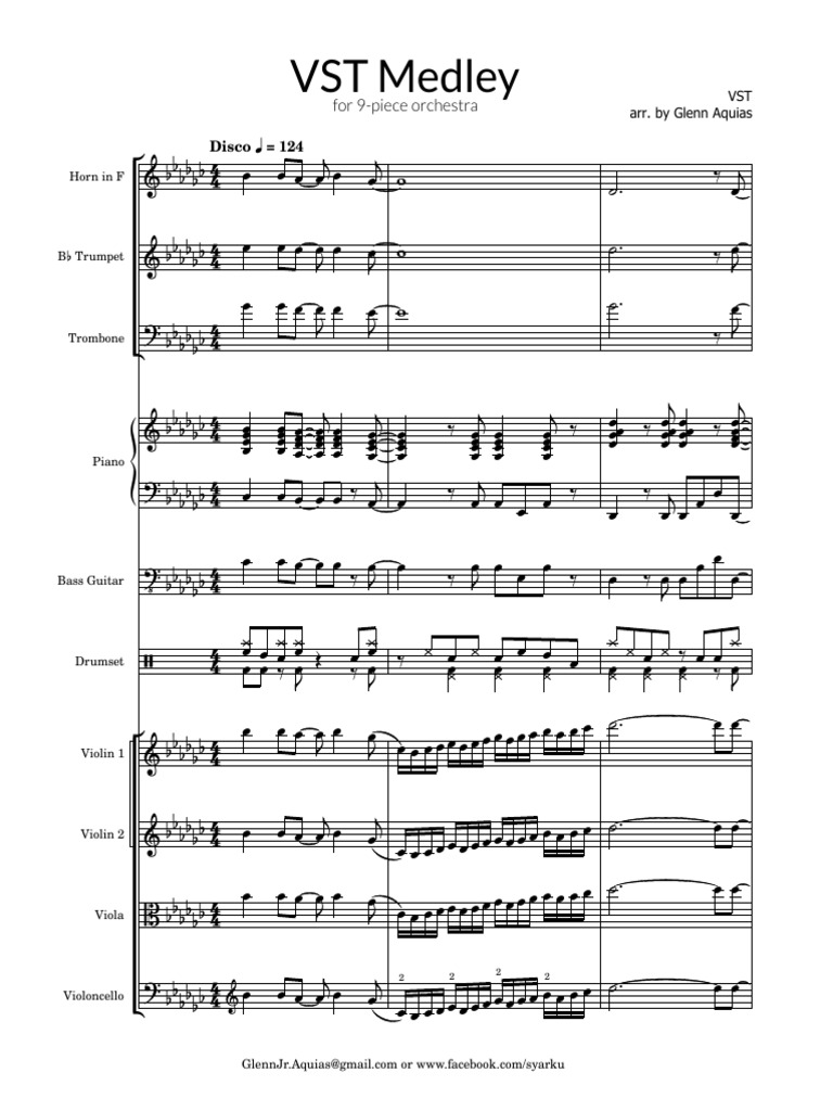 VST Medley SMO Score and Parts | PDF | Classical Music | Music Technology