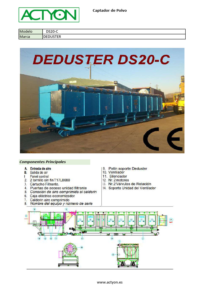 Captador de Polvo Deduster DS-C 20 | PDF