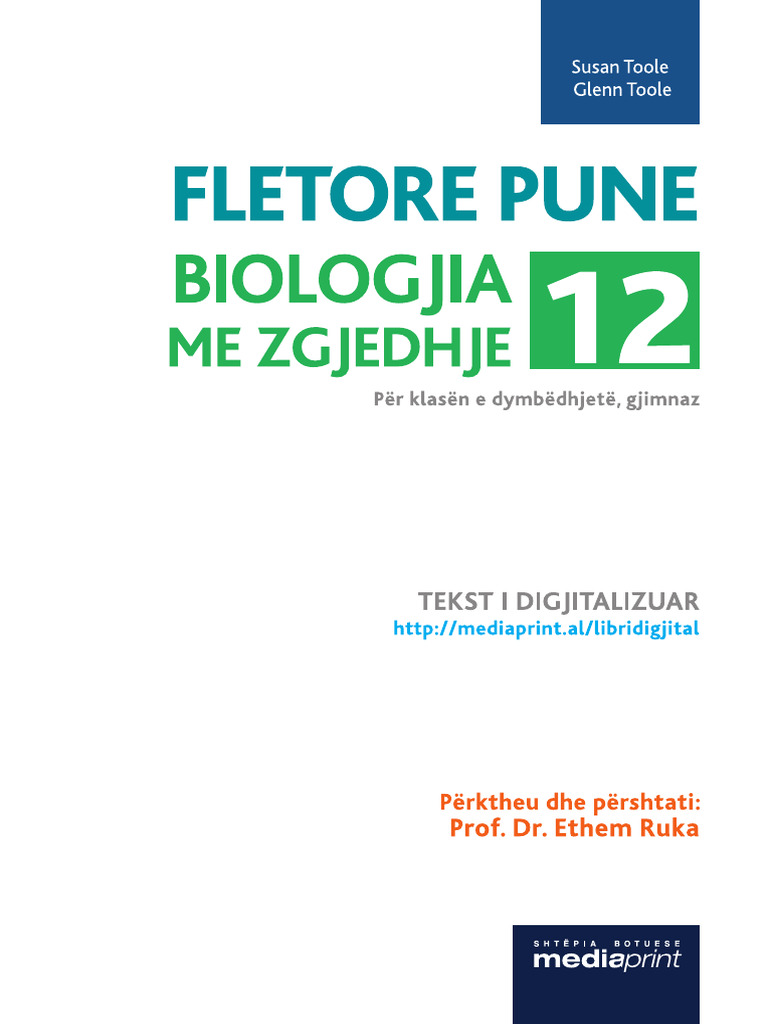 12 Fletore Pune Biologjia 12 | PDF