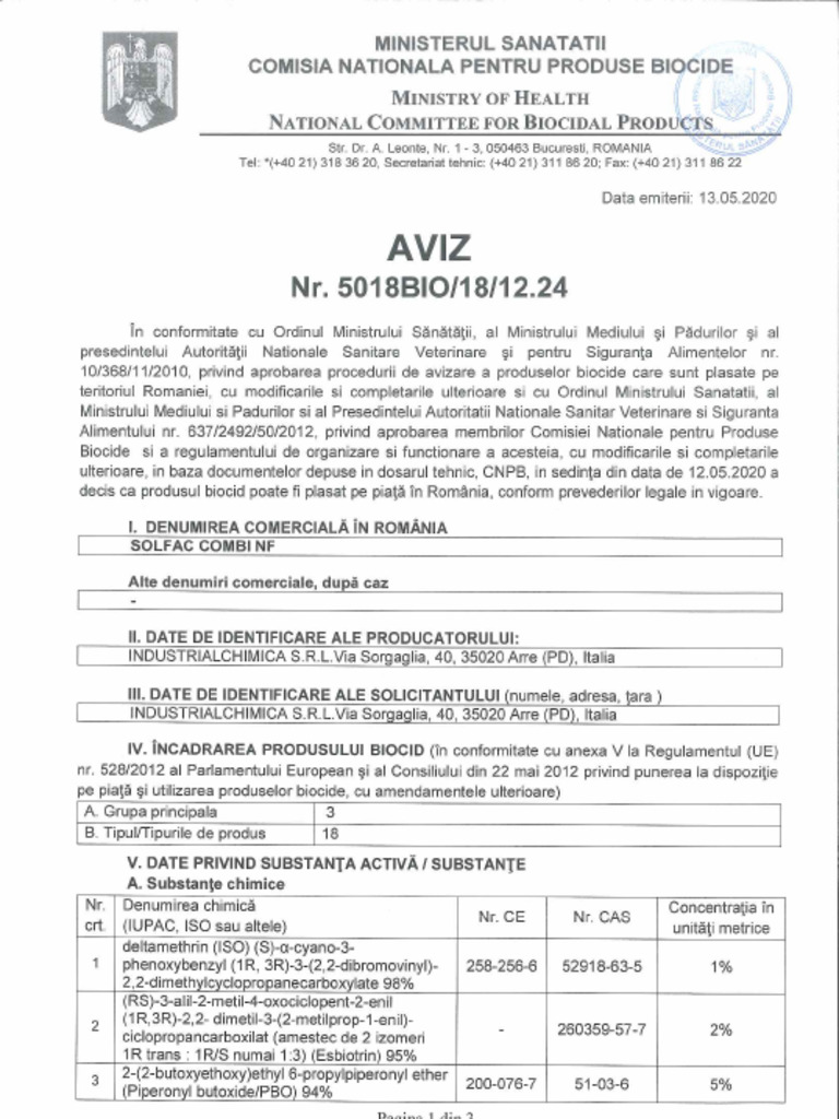 AVIZ-Solfac COMBI NF avizBIO | PDF