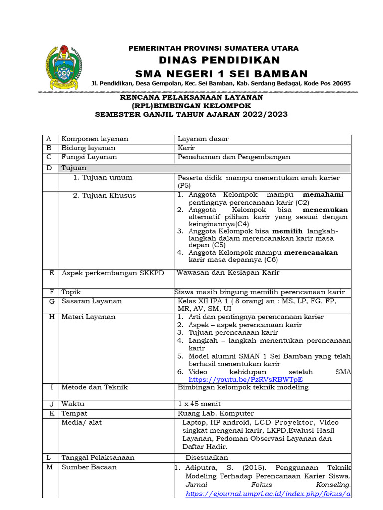 Contoh RPL Modeling | PDF