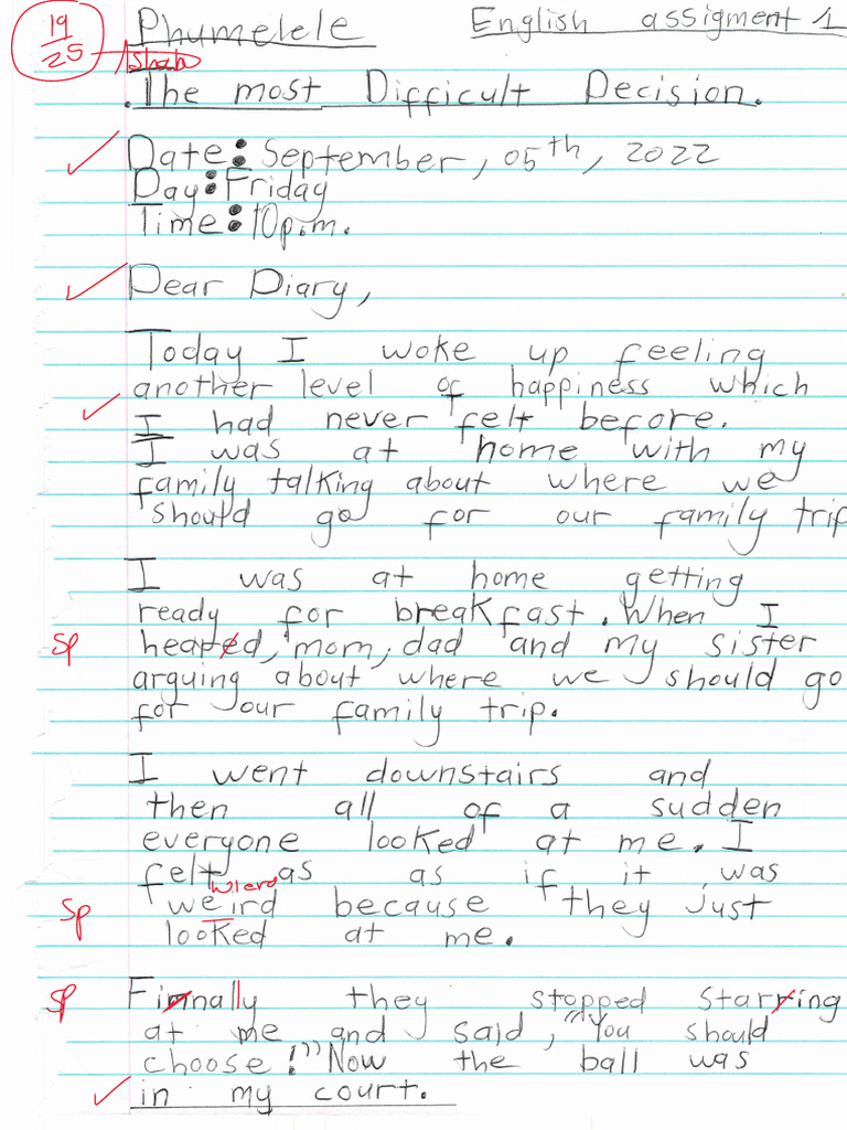 Marked Paper - Assignment 1 - Phumelele Sibiya | PDF