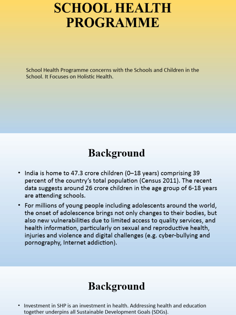 School Health Programme | PDF