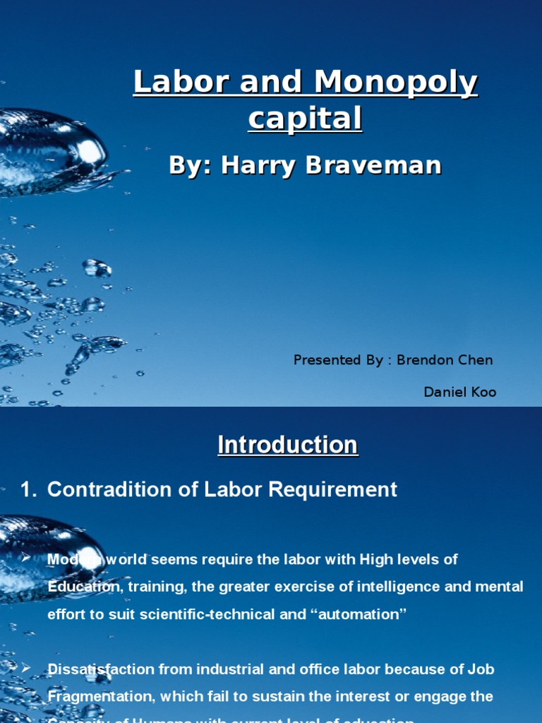S05a - Labour and Monopoly Capital | Capitalism | Labour Economics ...