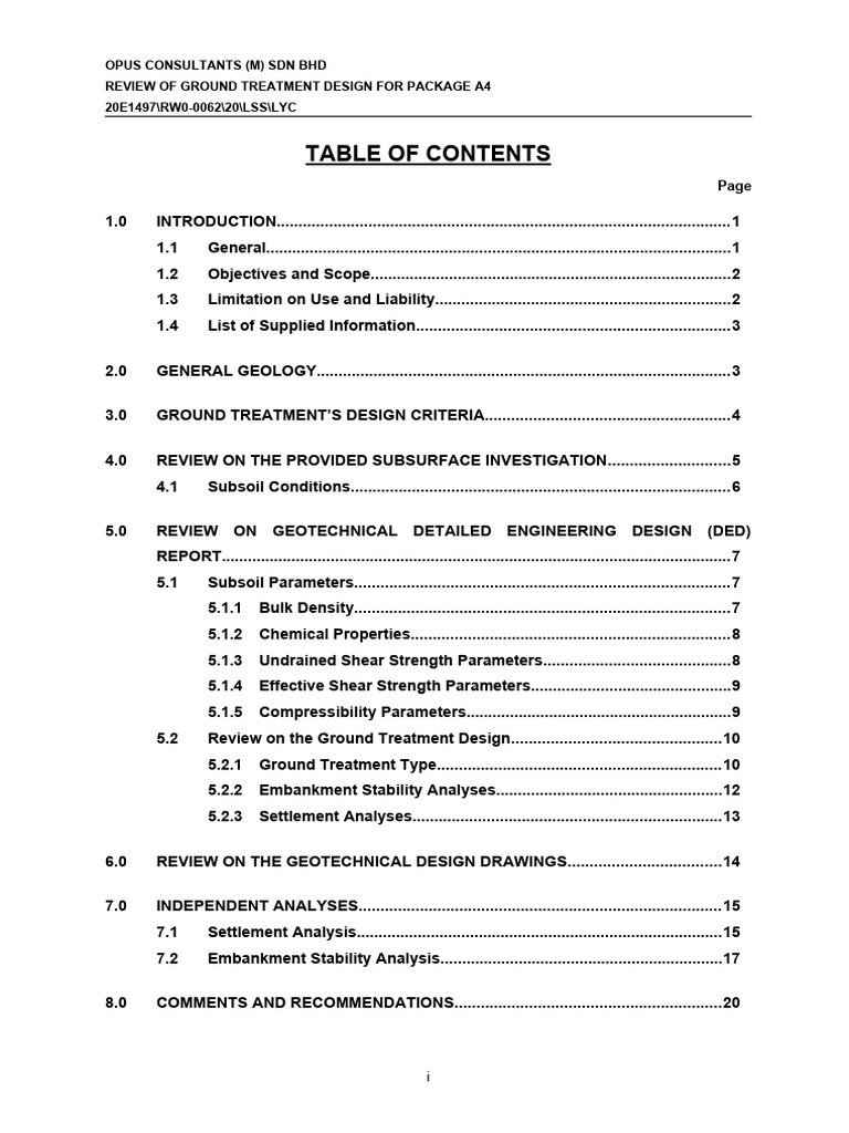 Package A4 - Geotechnical Review Report | PDF | Geotechnical Engineering | Civil Engineering