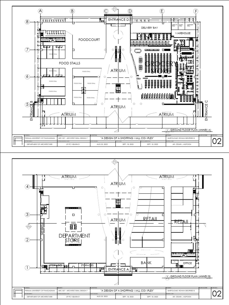 Bartolome, Rohan Siegfried B. Arc 007 Plate No. 2 Shopping Mall Complex ...