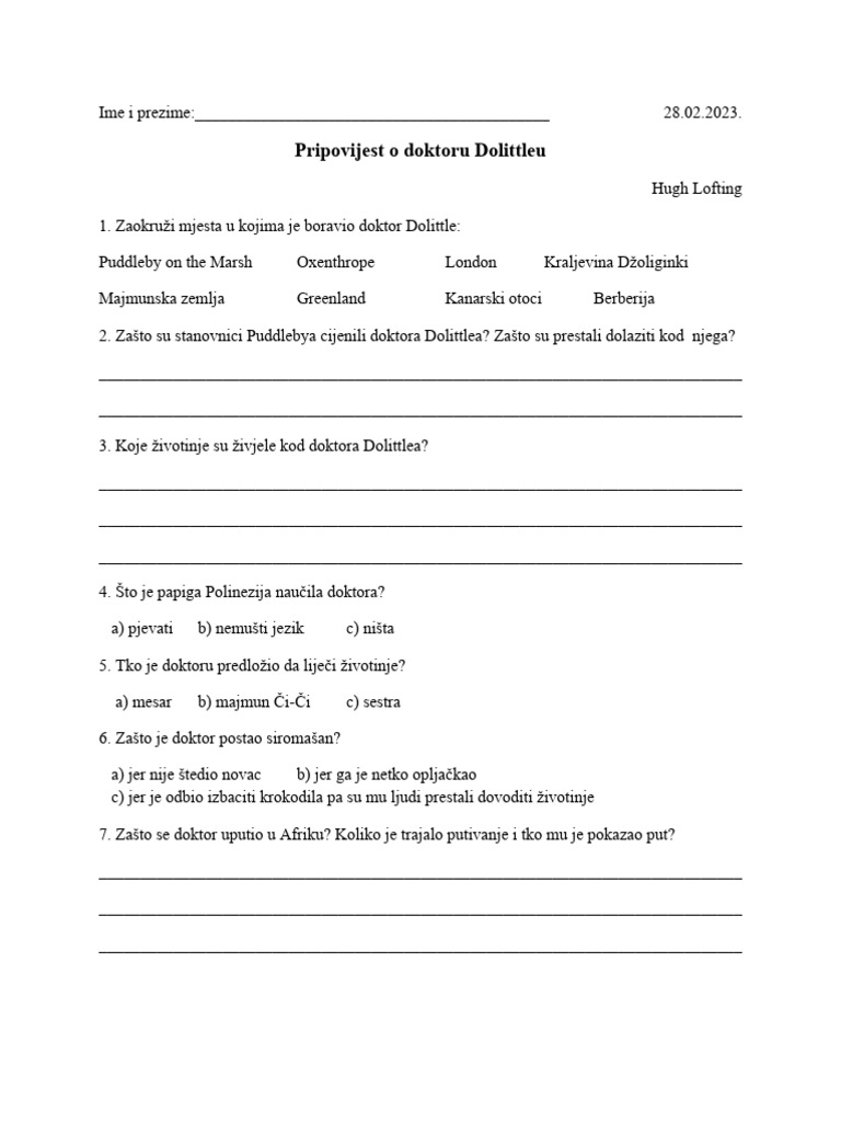 Doktor Dolittle | PDF