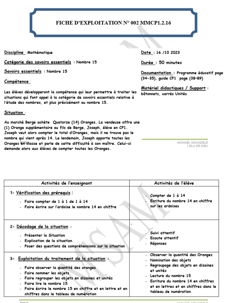 Devoir A Faire A La Maison | PDF