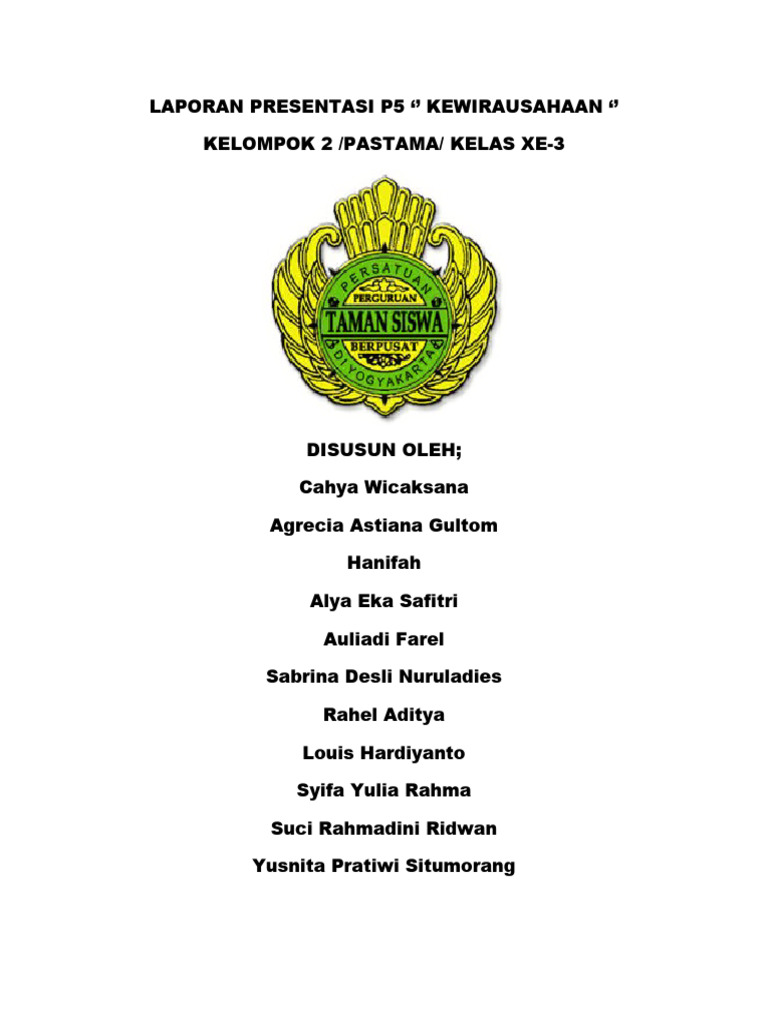 LAPORAN PRESENTASI P5 k2 | PDF