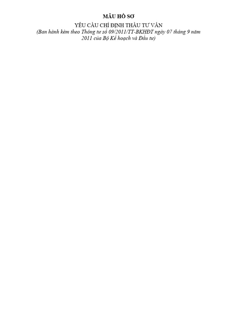 Mau Ho So - Thau Tu Van | PDF