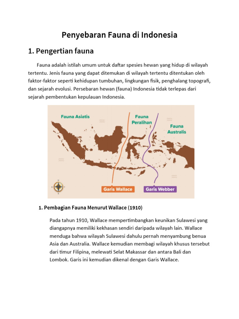 Peta Persebaran Fauna di Indonesia | PDF