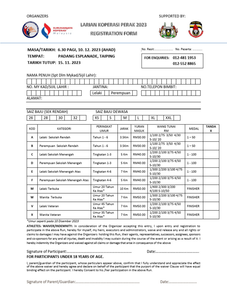 Borang Pendaftaran Individu | PDF | Public Law | Crime & Violence