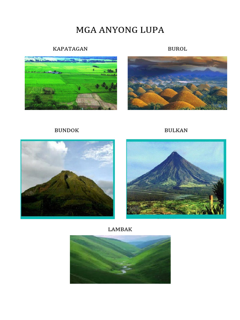 Mga Anyong Lupa | PDF