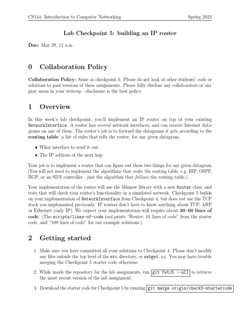 Check 5 | PDF | Router (Computing) | Ip Address