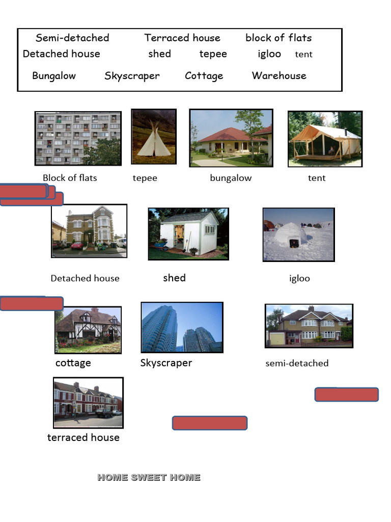 House Vocabulary | PDF | Tourist Attractions | Home