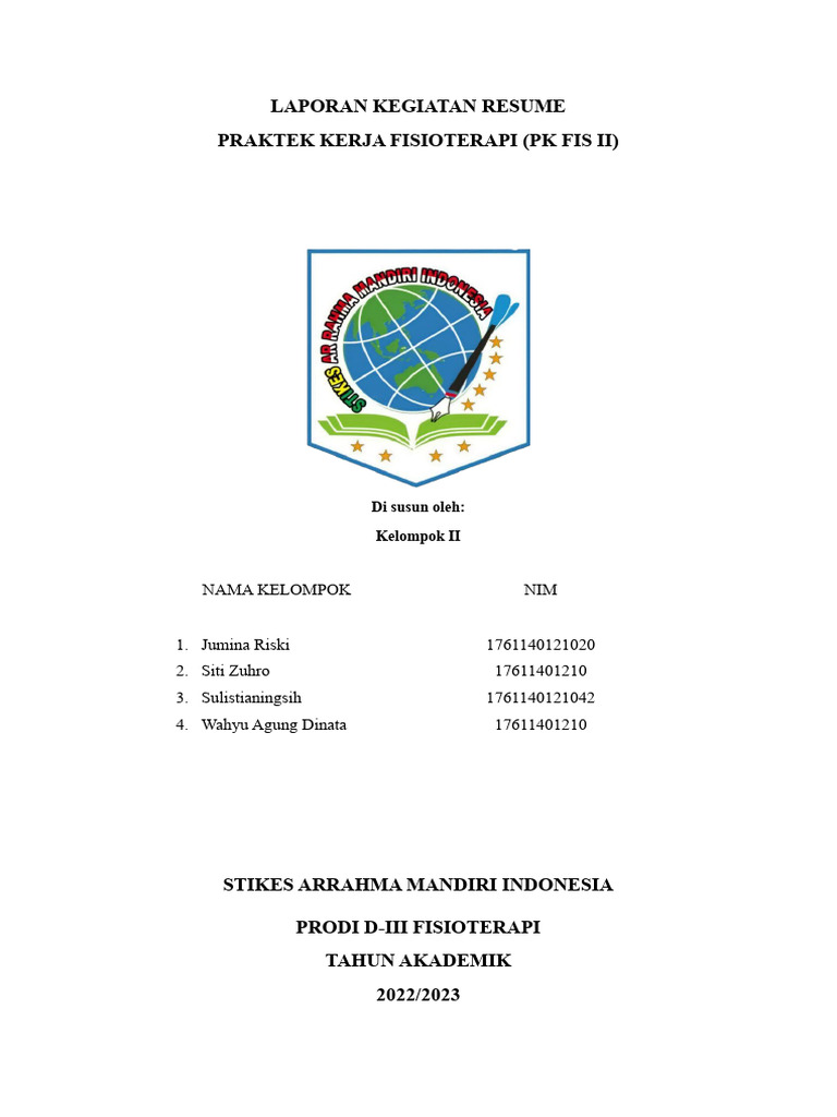 Laporan Resume Praktek Klinik Fisioterapi | PDF