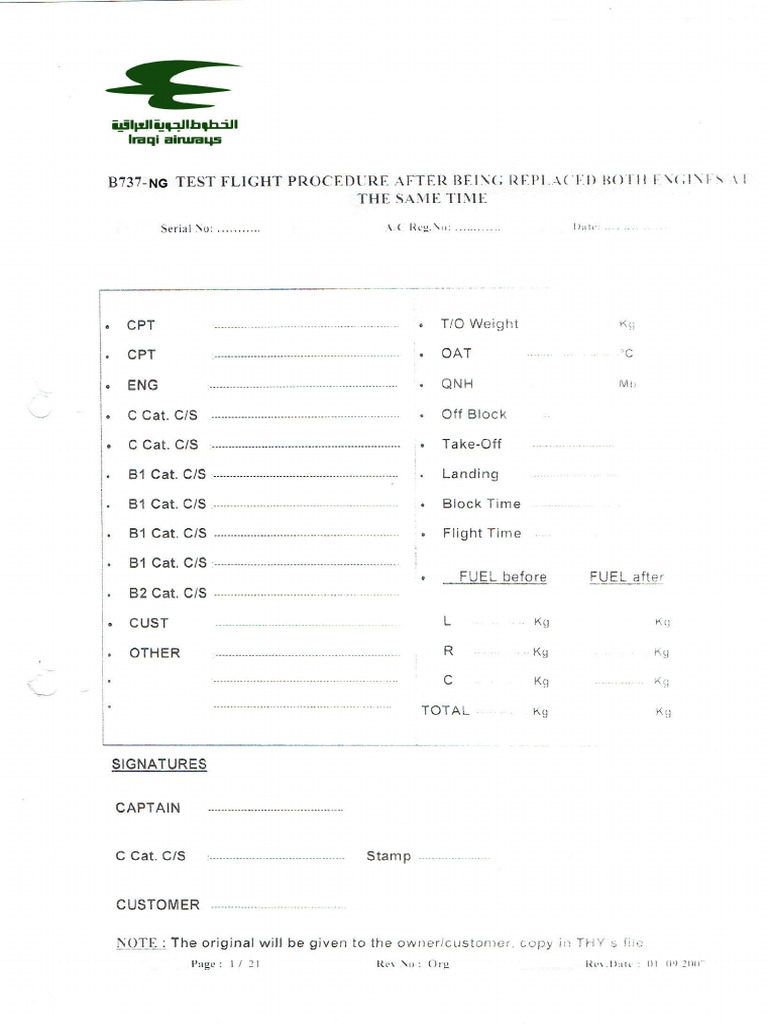 Test Flight - B737 | PDF