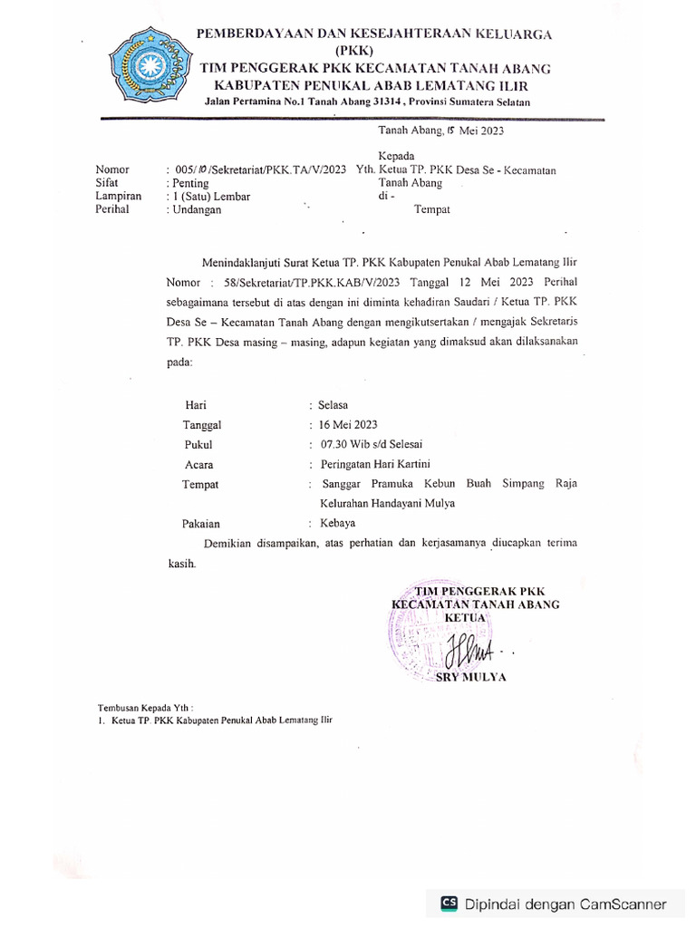 Undangan. Memperingati Hari Kartini | PDF