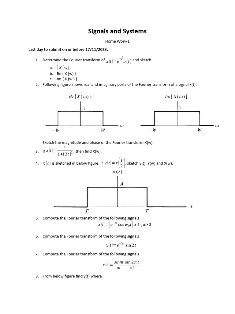 Signals and Systems | Download Free PDF | Control Theory | Electronics