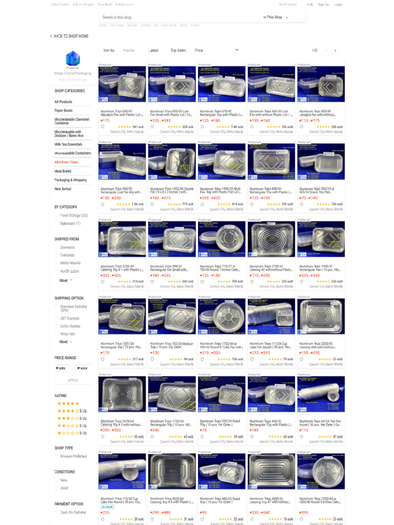 Mega Crystal Packaging - SHOPEE | PDF