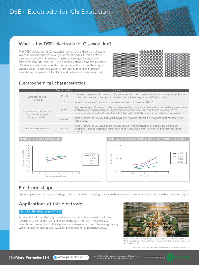 DSE Electrode | PDF | Chlorine | Anode