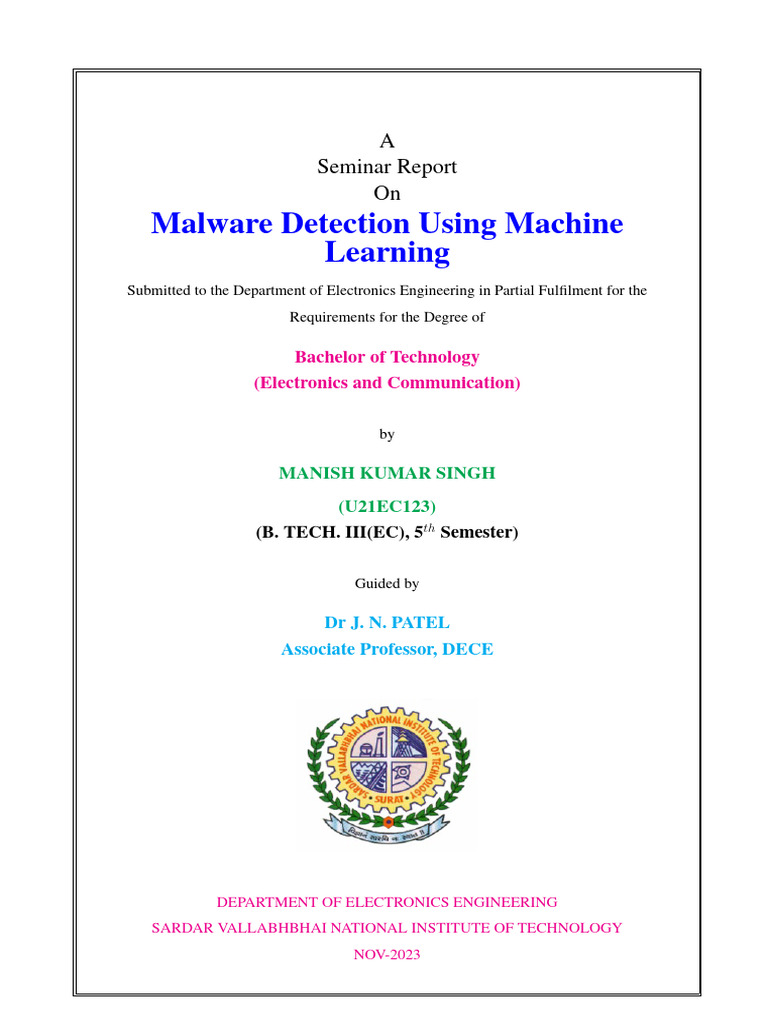 Malware Detection Using Machine Learning 3 Removed Pdf
