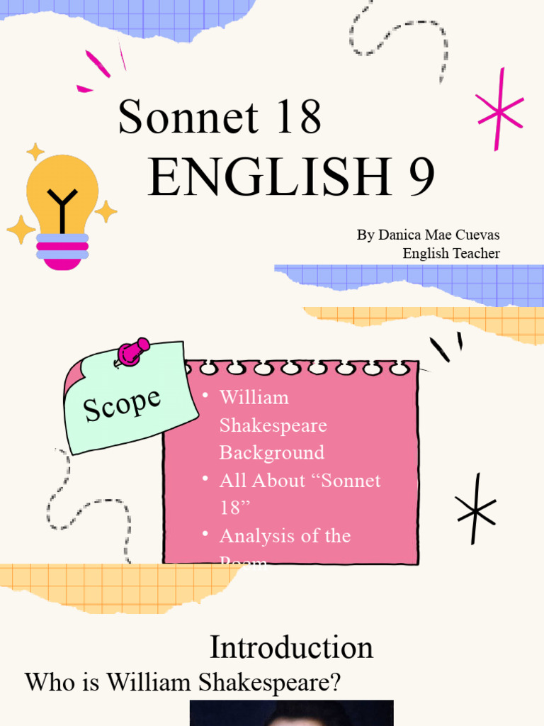Grade 9 English - Sonnet 18 | PDF