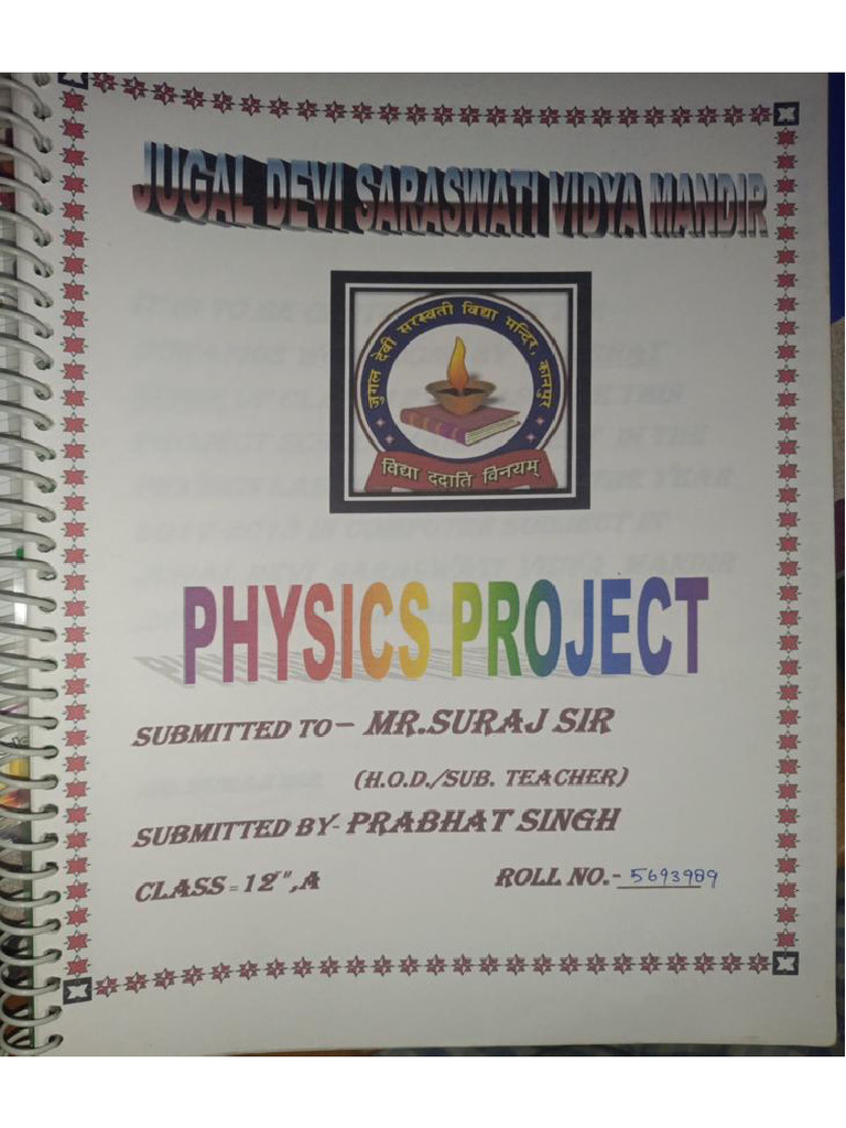 Physics Project Report 2 | PDF