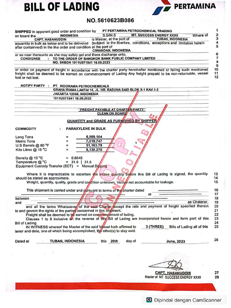 Bill of Lading - Compressed | PDF