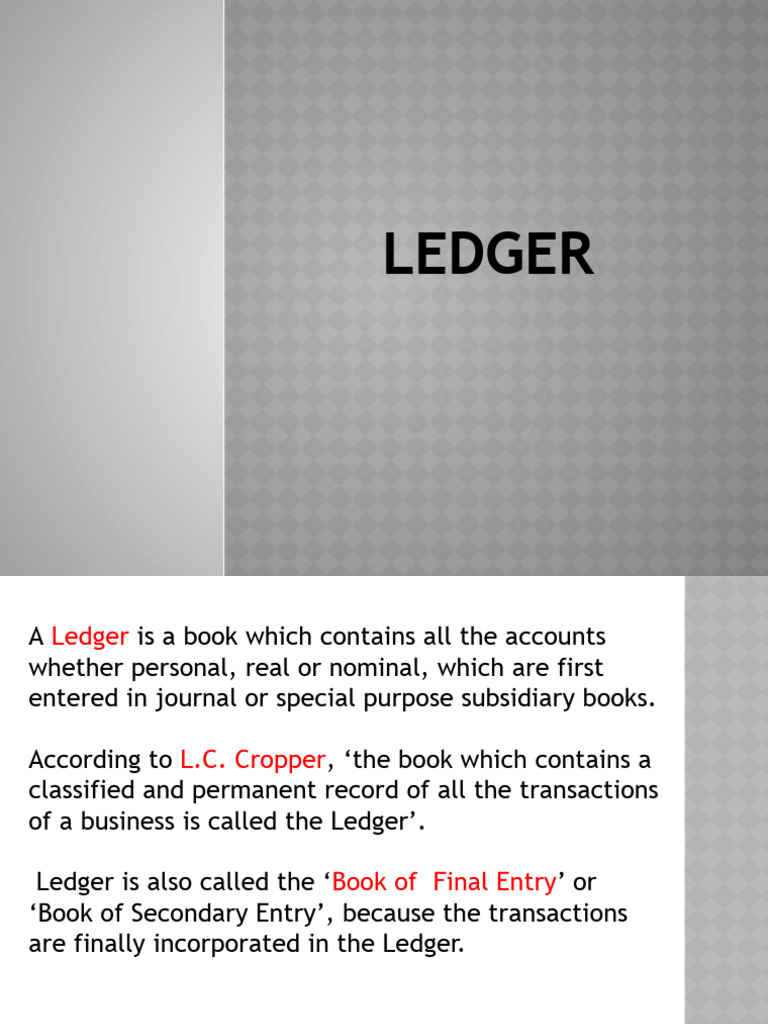 Ledger | PDF | Debits And Credits | Corporations