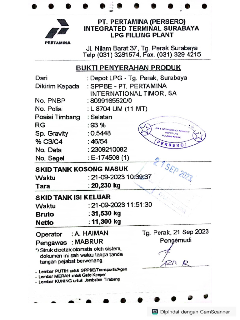 Dokumen LS MT Meratus SamarindaLpg - Compressed | PDF