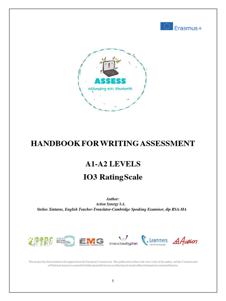 ΙΟ3 Rating Scale ASSESS A1-A2 WRITING final-09.09.2021 | PDF | Rubric ...