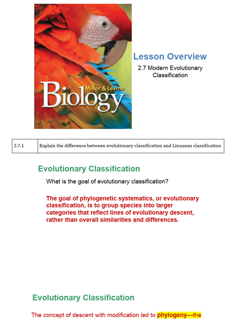 2.7 Classification - 2 Modern Evolutionary Classification34 | PDF ...