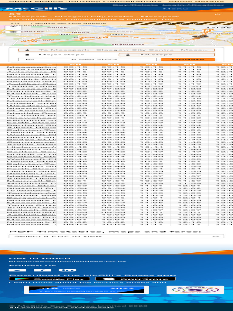 59 - Mosspark - Glasgow City Centre - Mosspark McGill's Buses | PDF ...