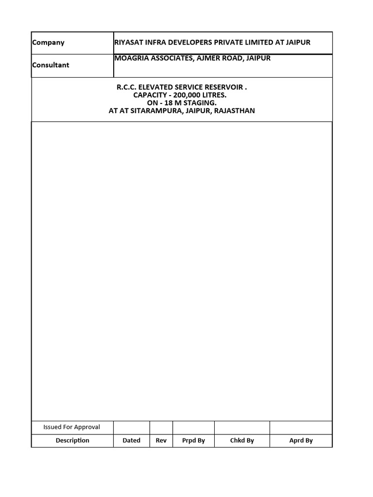 Intze Tank - 200kL Design 18M STAGING - FINAL | PDF