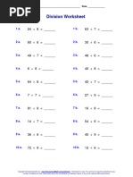 1st Grade Division Worksheet 1 | PDF