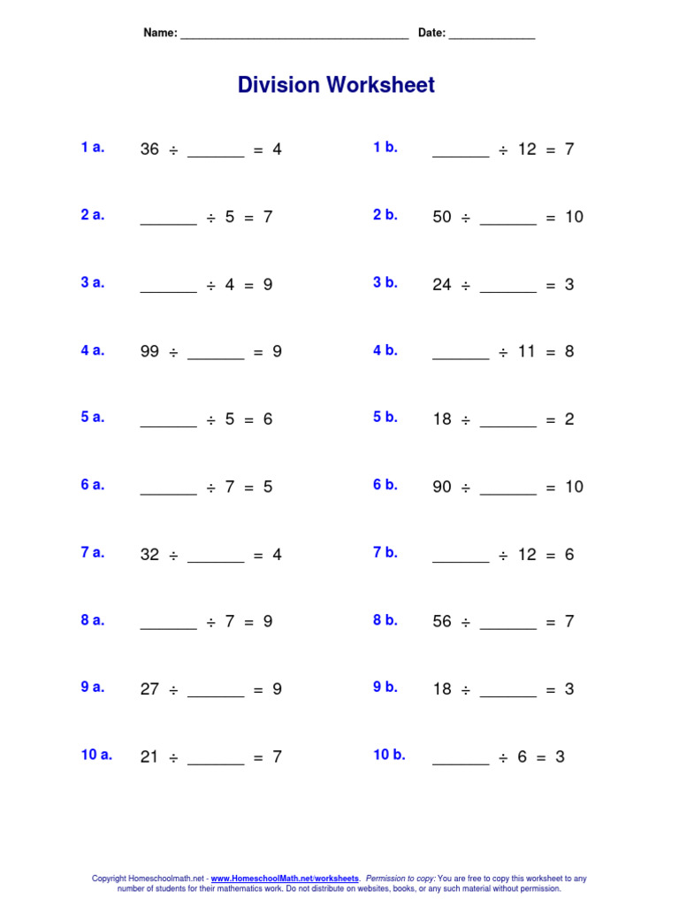 Division Facts Missing Numbers 2to12 | PDF | Property Law | Directories Division Facts Missing Numbers 2to12 | PDF | Property Law | Directories