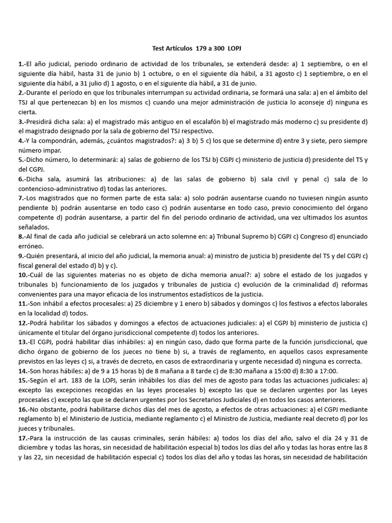 Actuacion Xudiciais LOPJ | PDF | Sentencia (ley) | Judicaturas