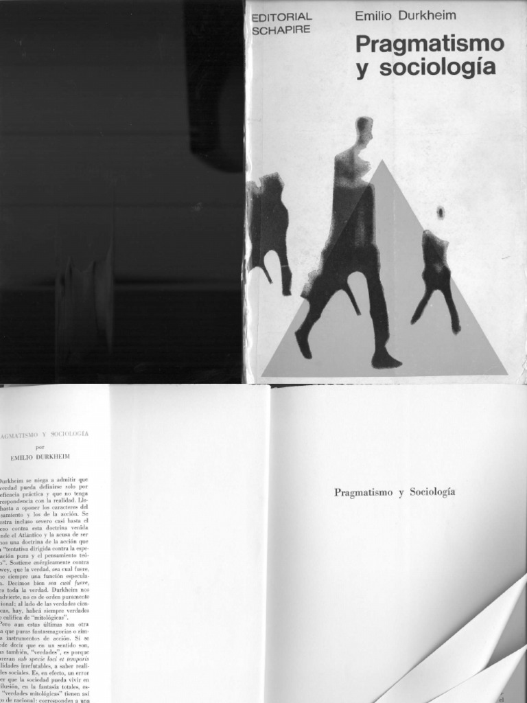 Émile Durkheim Pragmatismo y Sociología | PDF