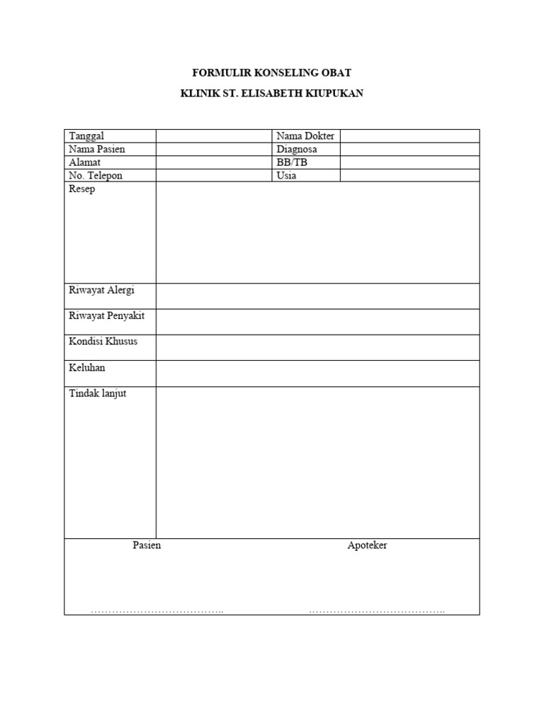 Form Konseling | PDF