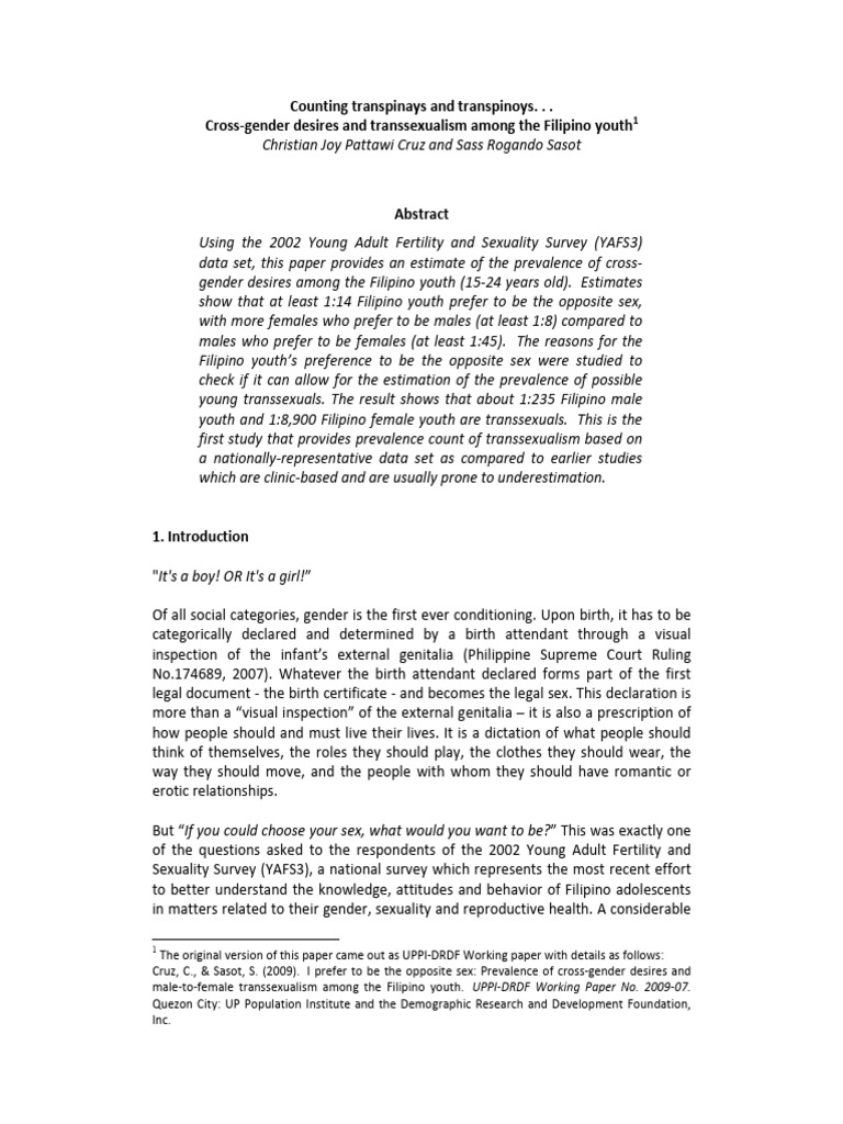 Philippine Transgender | PDF
