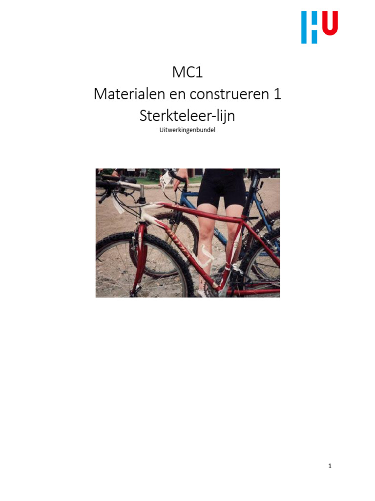 Uitwerkingenbundel MC1 Sterkteleerlijn | PDF