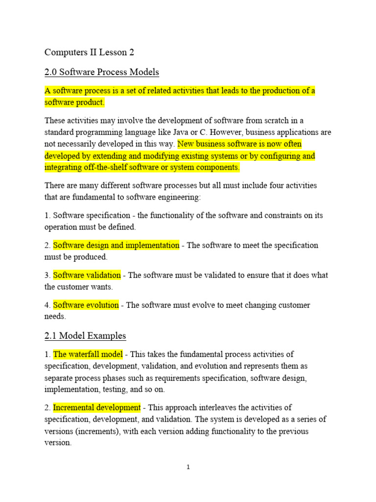 Lesson 2 | PDF | Component Based Software Engineering | Software